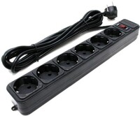 Сетевой фильтр Qmax SPG6-B-15 5 м черный - Omarket.kz