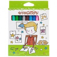 Фломастеры Hatber Eco "Переменка" FP_065845, 24 цвета - Omarket.kz