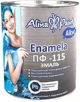 Эмаль Alina Paint Enamela ПФ-115, коричневая, 0.9 кг - Omarket.kz