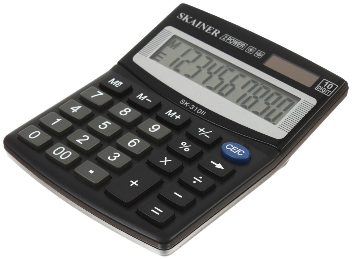 Калькулятор настольный Skainer SK-310II, черный - Omarket.kz