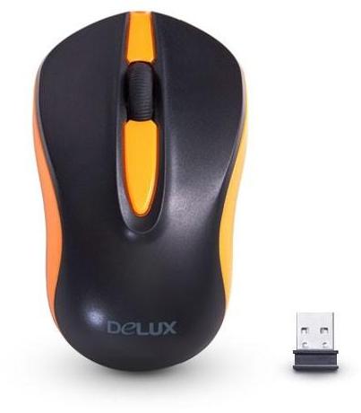 Мышь Delux DLM-137 OGB черно-желтая - Omarket.kz