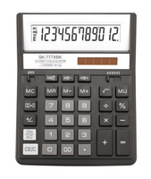Калькулятор настольный Skainer SК-777ХBK, 12 разрядный, черный - Omarket.kz