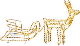 Новогодний декор Star Trading AB 802-55 Олень с санями 120 см - Omarket.kz